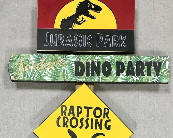 Custom Dinosaur Directional Sign - Etsy