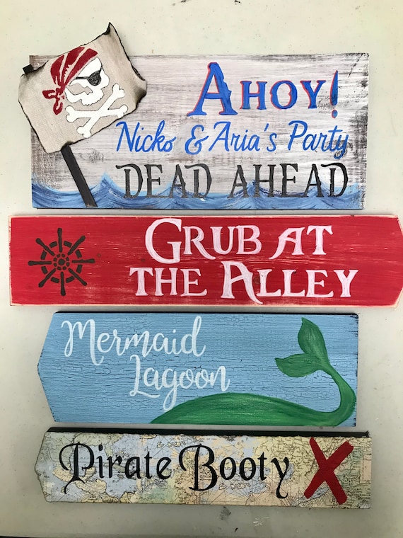 Custom Pirate Directional Sign. | Etsy