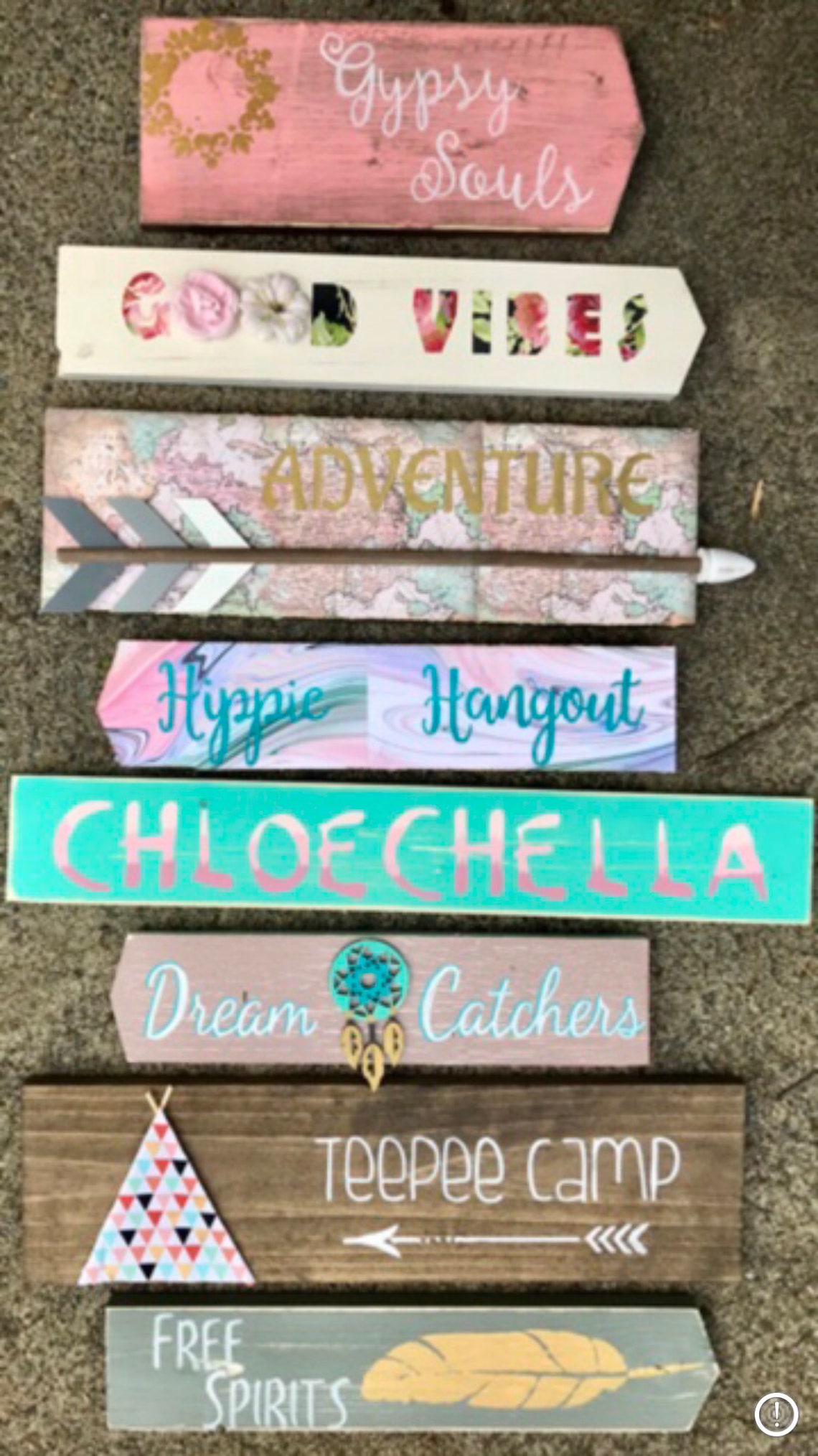 Custom Bohemian Hippie Directional Signpost Signs Boho - Etsy
