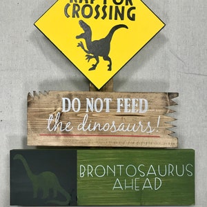 Custom Dinosaur Directional Sign - Etsy