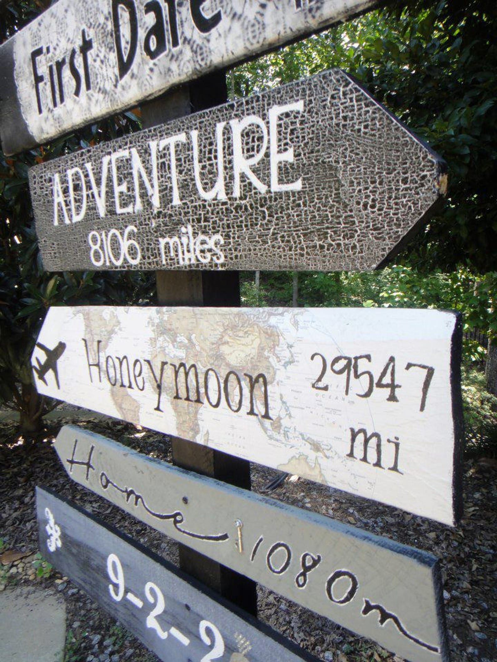 Customized Key West Style Distressed Wooden Mile Marker - Etsy