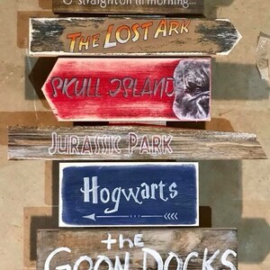 Fantasy Fictional Fairytale Literary Destinations Directional Sign ...