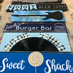 Rock and Roll Birthday Directional Sign - Etsy