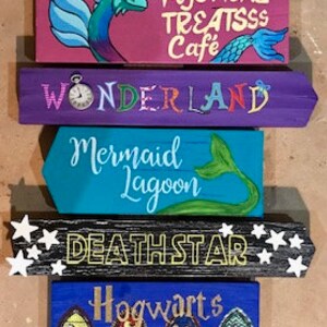 Fantasy Fictional Fairytale Literary Destinations Directional Sign ...