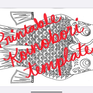 Japanese Koi Flag (koinobori) Printable Template for Children's Day - Etsy