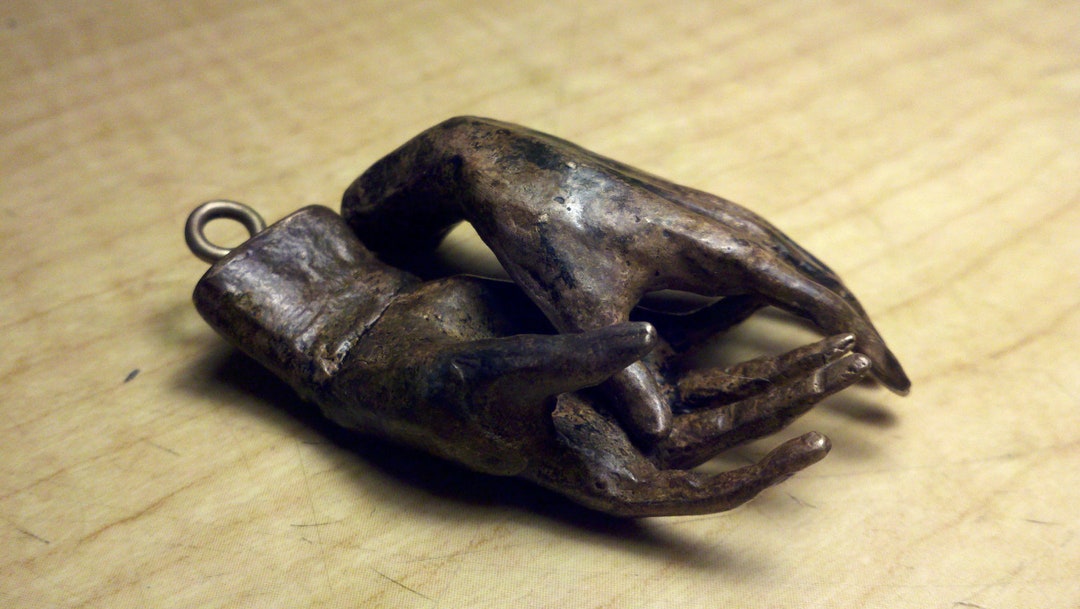Small Bronze Hands With Bronze Screw Eyes, 2" Long - Etsy