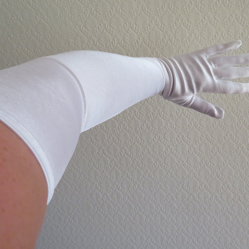 White Opera Gloves - Etsy