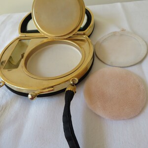 Rare Vintage 1960's Black Silk Box/vanity/make Up/minaudiere/necessaire ...