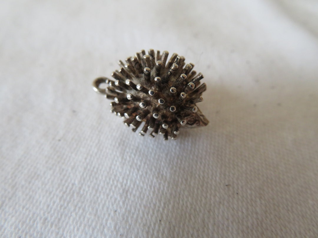 Vintage Silver Hedgehog Charm/pendant/fob - 1960's - Animal/mammal ...