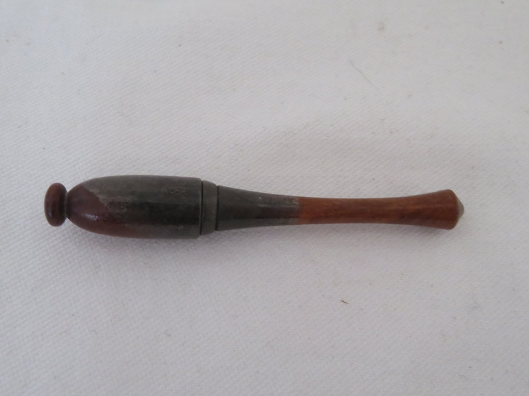 Vintage Hand Carved Wooden Treen Juggling Club Styptic Pencil/spindle ...