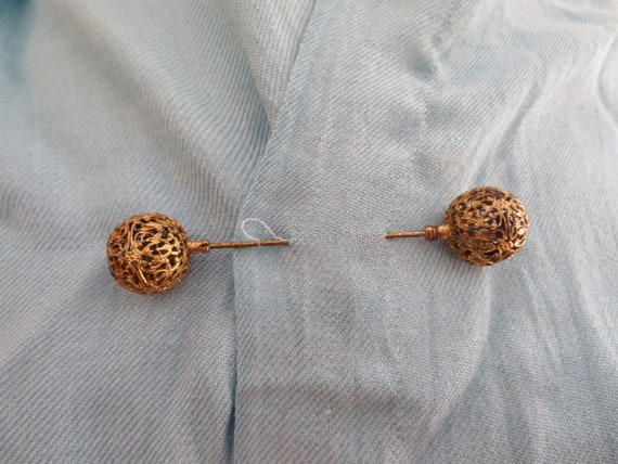 Antique/Vintage Gold Tone Pierced Metal Double Ended … - Gem