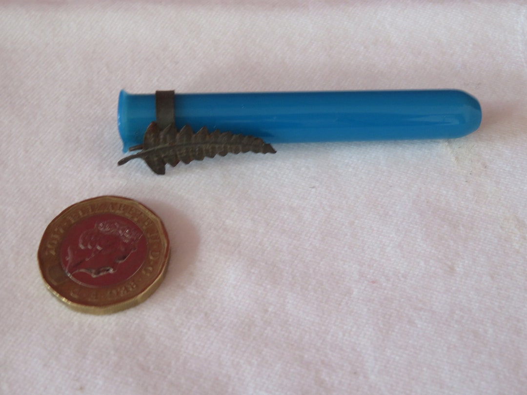 Vintage/antique Turquoise/pale Blue Glass Tussy Mussy - 1900's - Tussie ...