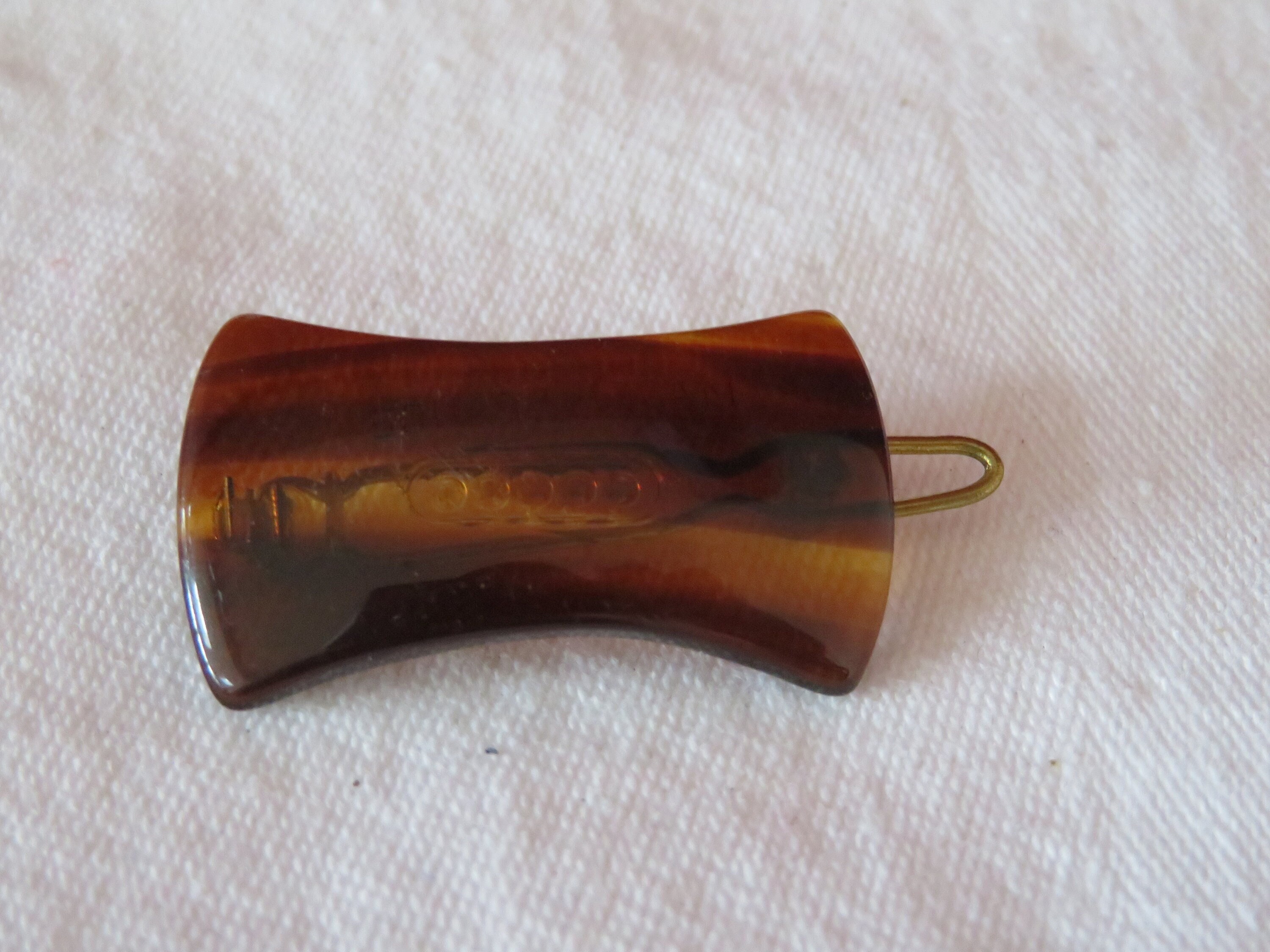 Vintage Bar Faux Tortoiseshell Hair Clip/slide Signed Made in France ...