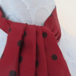 Vintage Classic Burgundy/deep Red & Black Polka Dot Cravat/neck Tie ...