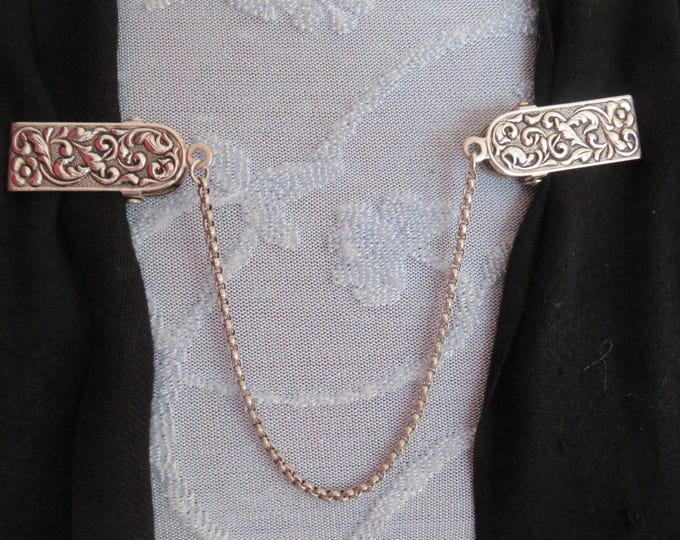 Vintage Silver Plated Cape/cardigan/sweater/napkin Brooch/clip/guard by ...