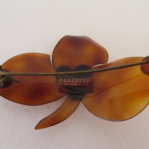 Antique Rare Auguste Bonaz Large Faux Tortoiseshell, Black Galalith ...