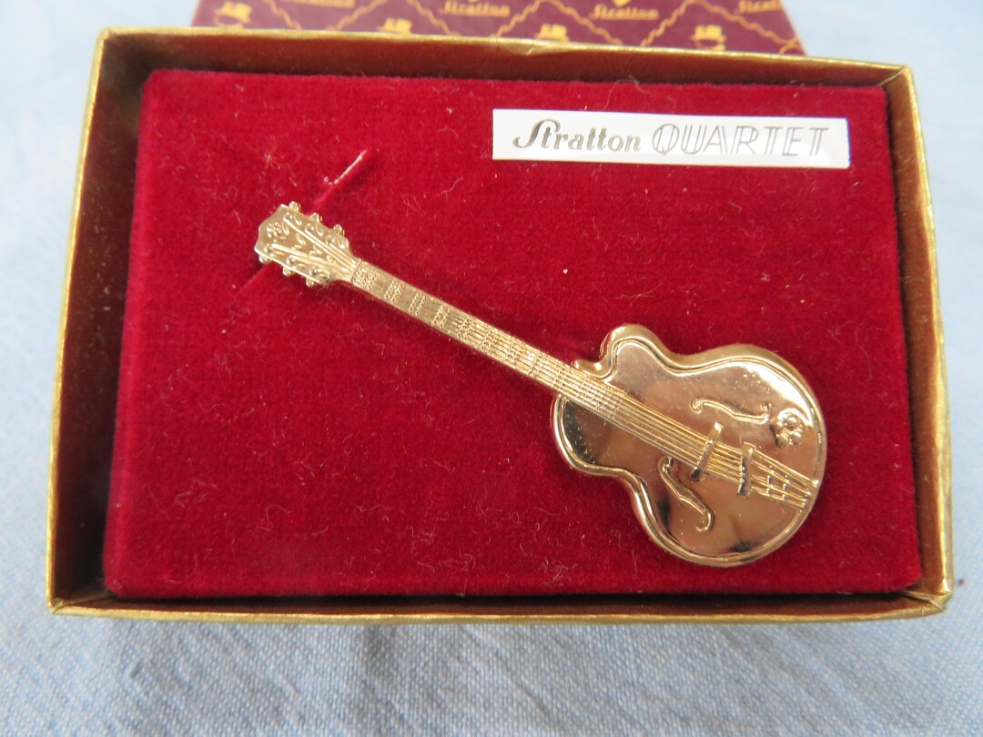 Vintage Gold Tone Guitar Tie Bar/clip/guard/retainer, Original Box by ...