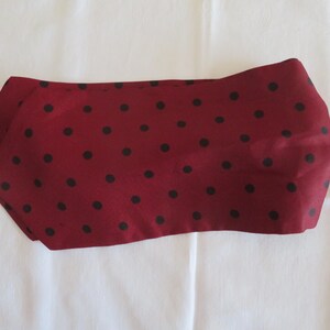 Vintage Classic Burgundy/deep Red & Black Polka Dot Cravat/neck Tie ...