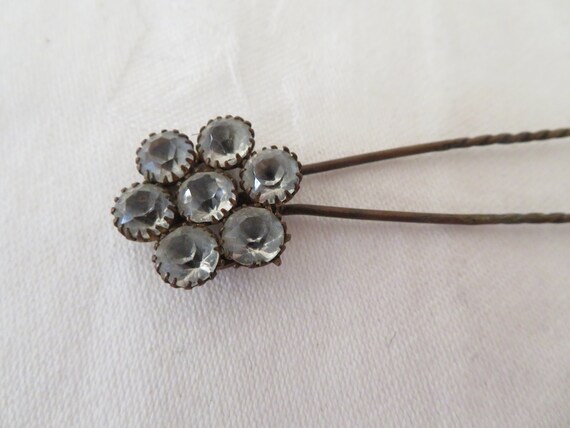 Vintage/antique Double Pronged Hair Pin With Black Dot - Etsy