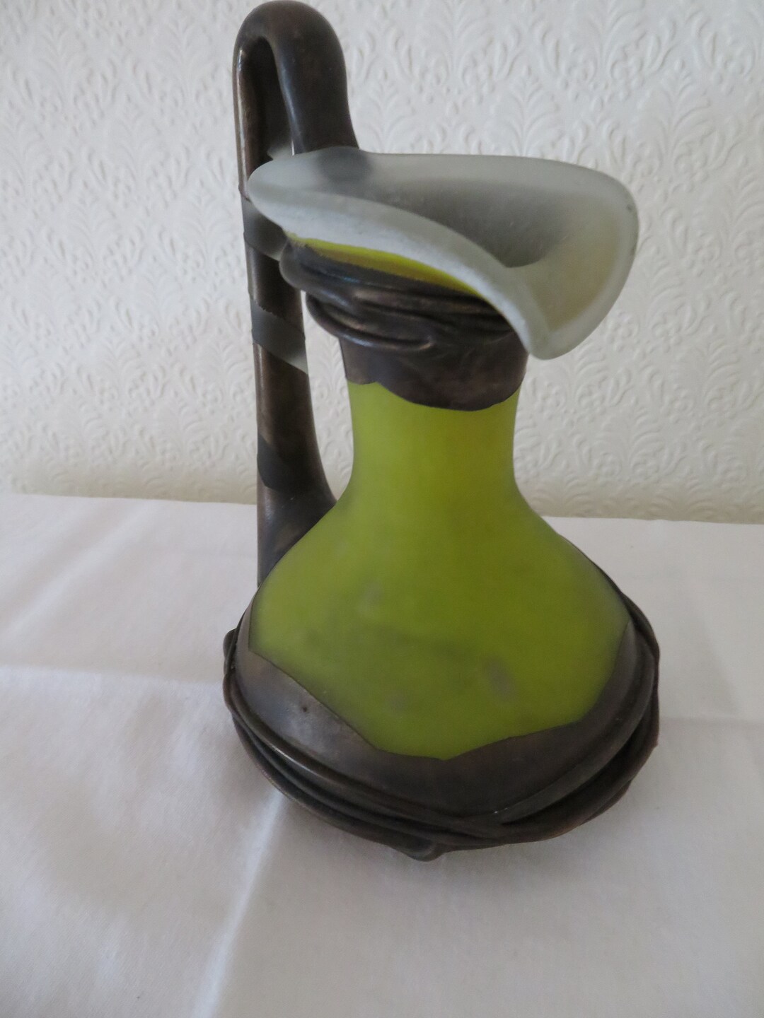 Vintage Green Art Glass Jug by Mady Benson, Alchemy Glass, Romania ...