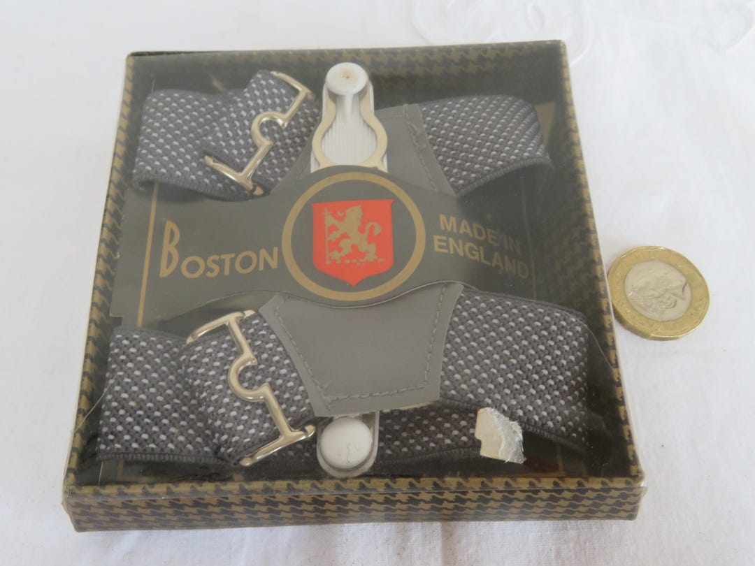 Vintage Sock Garters/suspenders in Original Box Base by Boston - Dark ...