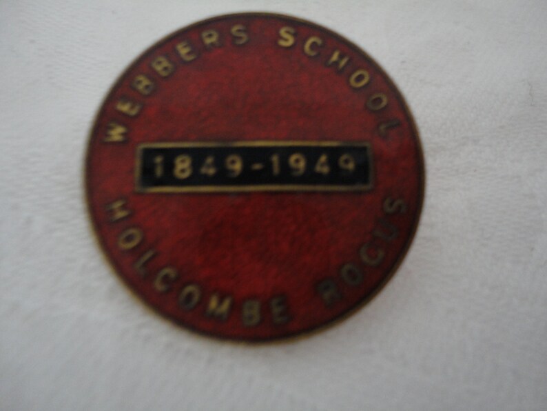 Vintage Commemorative Enamel Badge/pin - Webbers C of E Primary School ...