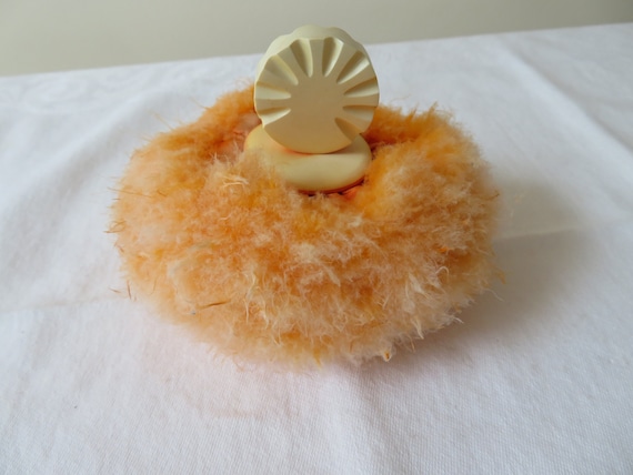 Vintage Art Deco Orange and White Swans Down Powder Puff With - Etsy