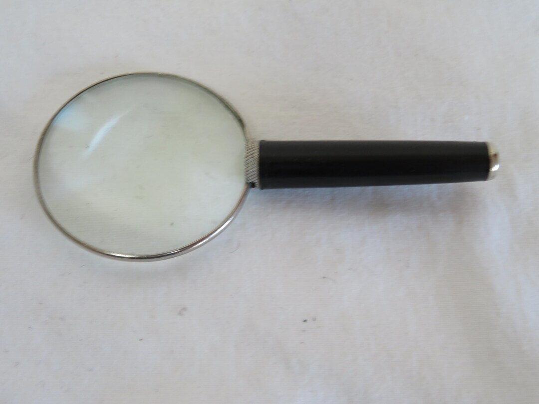 Vintage Magnifying Glass/quizzing Glass With Black Handle and Pocket ...