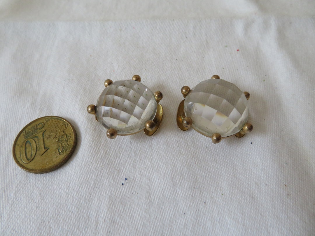 Rare Pair of (2) Antique Georgian/victorian Faceted Rock Crystal ...