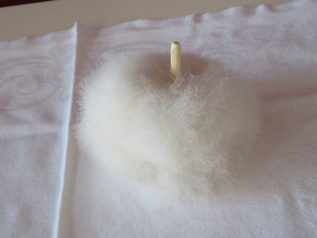 Vintage Art Deco Ivory Swans Down Powder Puff With White Cotton and ...