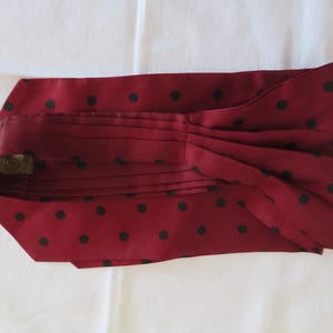 Vintage Classic Burgundy/deep Red & Black Polka Dot Cravat/neck Tie ...