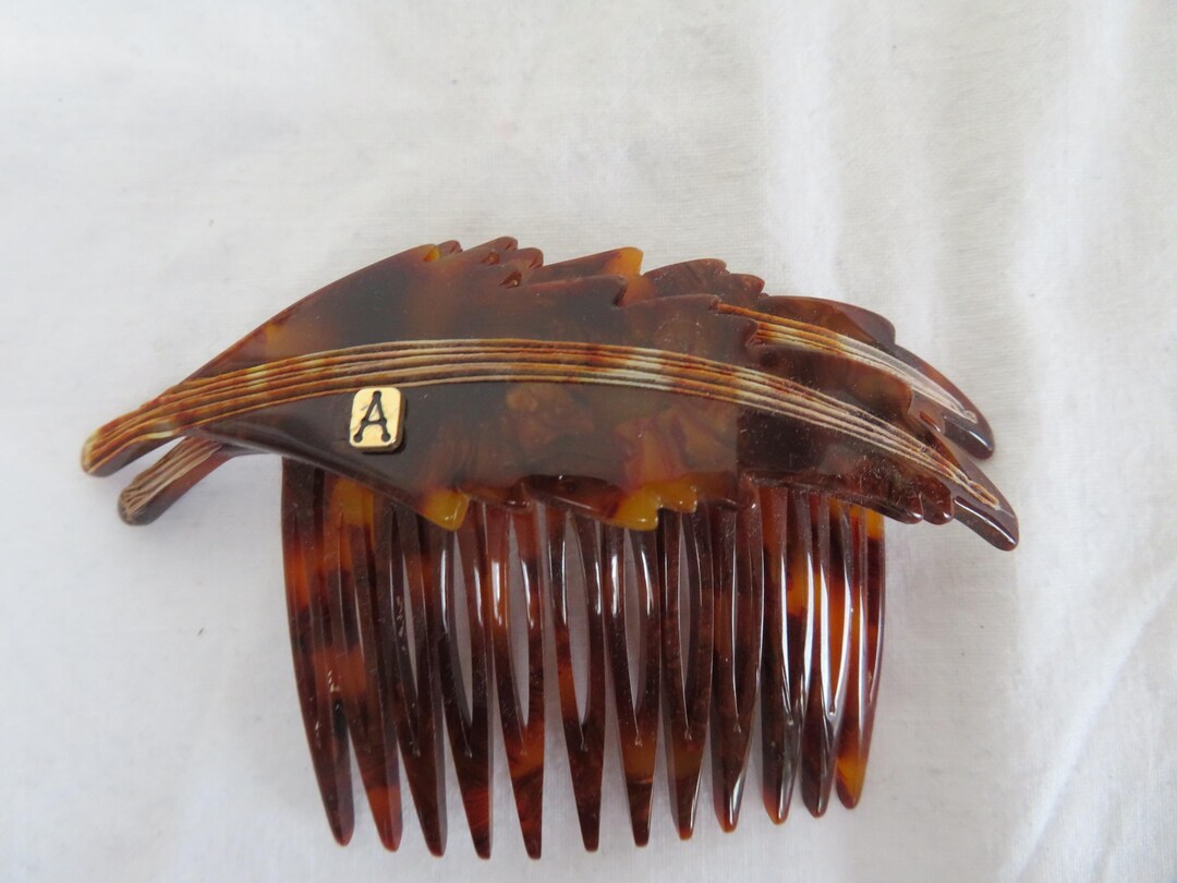 Vintage Designer Hair Comb by Alexandre De Paris, France - Faux ...