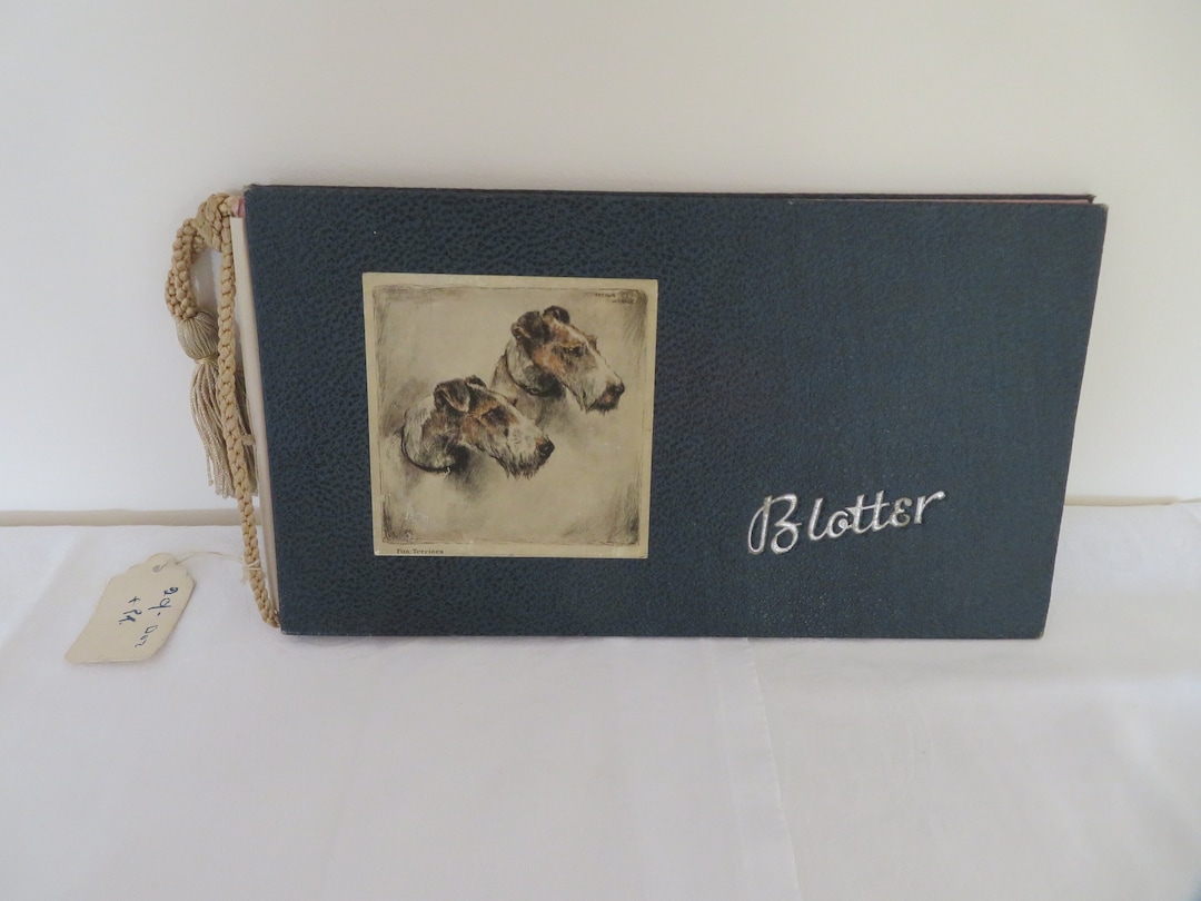Vintage "blotter" Book With Arthur Wardle "fox Terriers" Print to Front ...