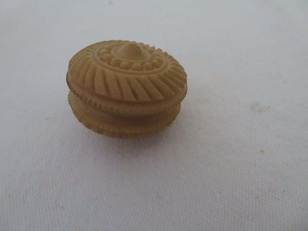Antique Vegetable Ivory Vinaigrette - 1800's - Hand Carved Tagua Nut ...