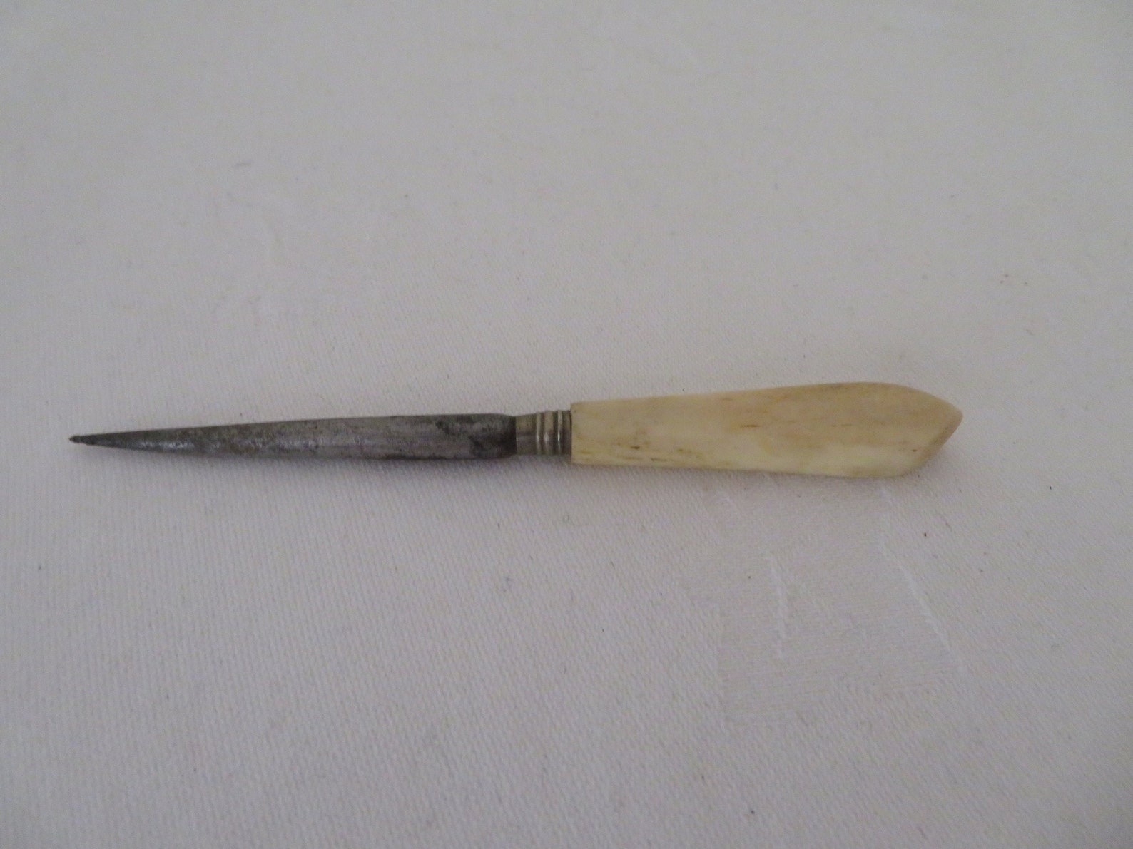 Antique/vintage Bovine Bone Handled Sewing Stiletto - 1800's - Sewing ...