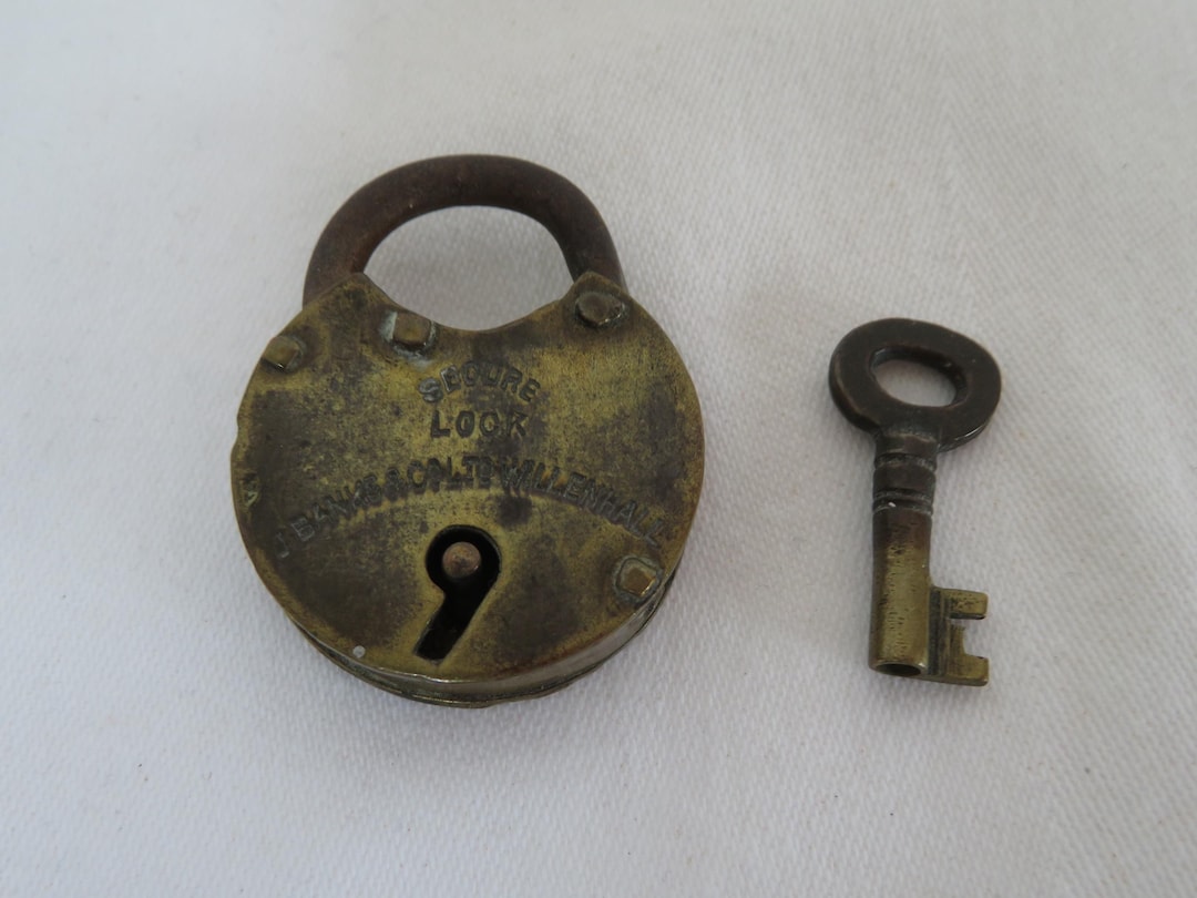 Vintage Brass Padlock With Key by Banks & Co Ltd Willenhall - 1950's ...