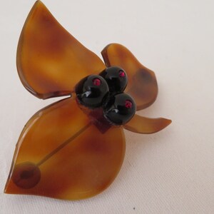 Antique Rare Auguste Bonaz Large Faux Tortoiseshell, Black Galalith ...