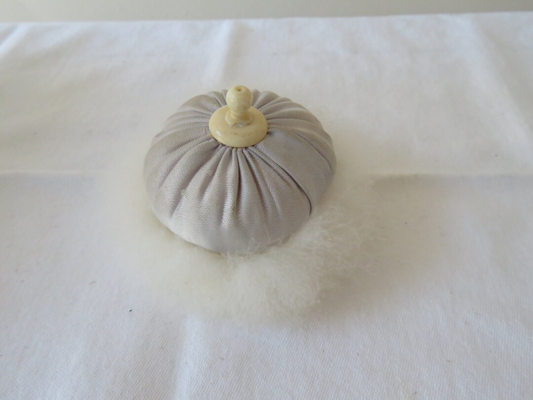 Vintage Art Deco Ivory Swans Down Powder Puff With Pale Blue Silk ...