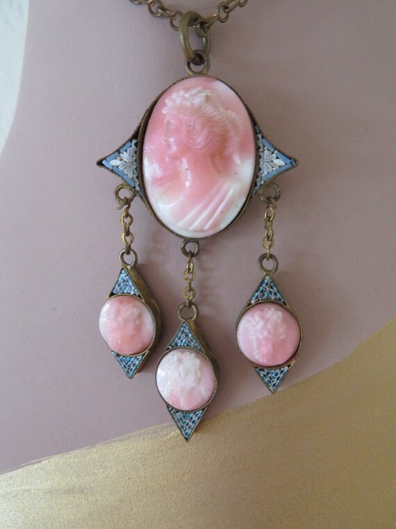Antique/Vintage 14 Carat/Kt Gold, Angel Skin Coral Ca… - Gem