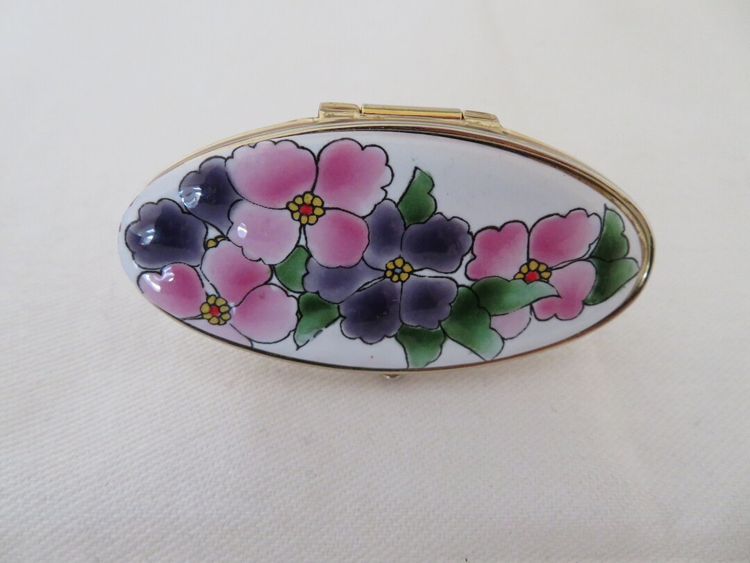 Vintage Enamel Lip View Mirror and Lipstick Holder by Pink Lady - 1980 ...