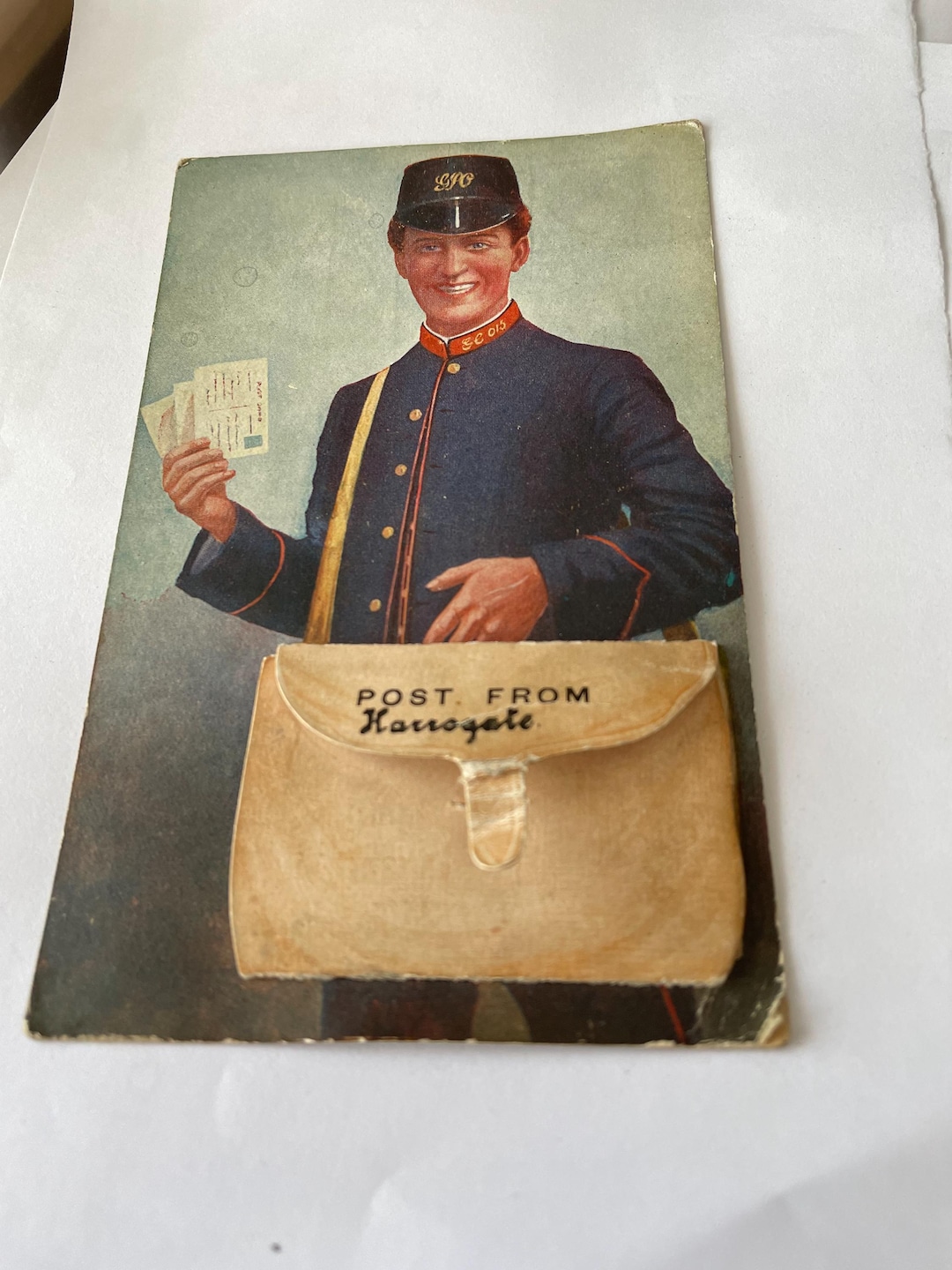 Antique/vintage Edwardian Postman Postcard With 12 Pull Out Views of ...