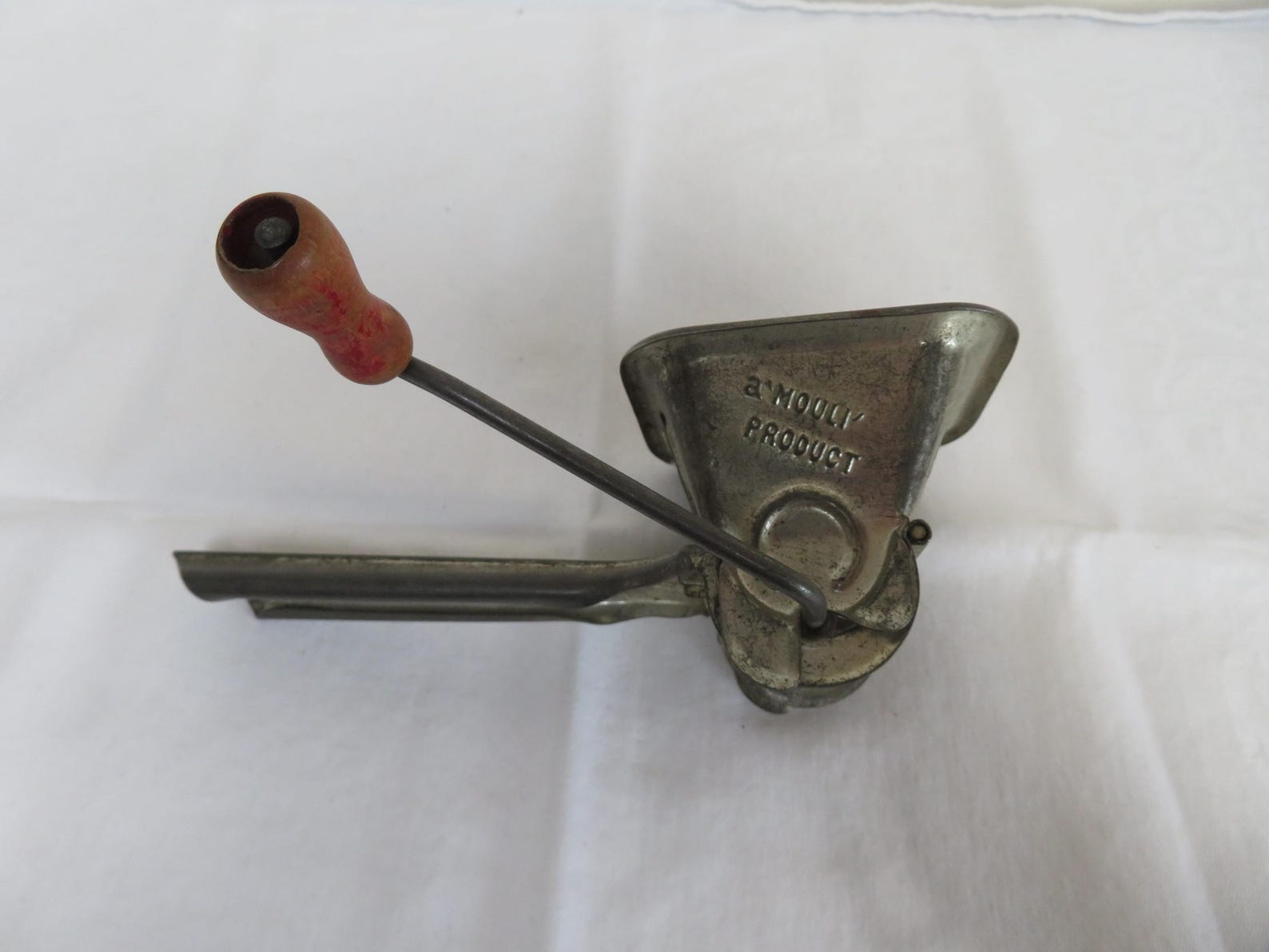 Vintage Aluminium Mouli Parsmint Herb/vegetable Chopper/cutter With Red ...