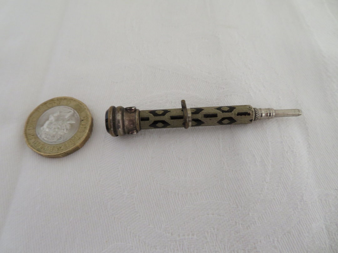 Vintage/antique Miniature Propelling Pencil With Stanhope Charm/pendant ...