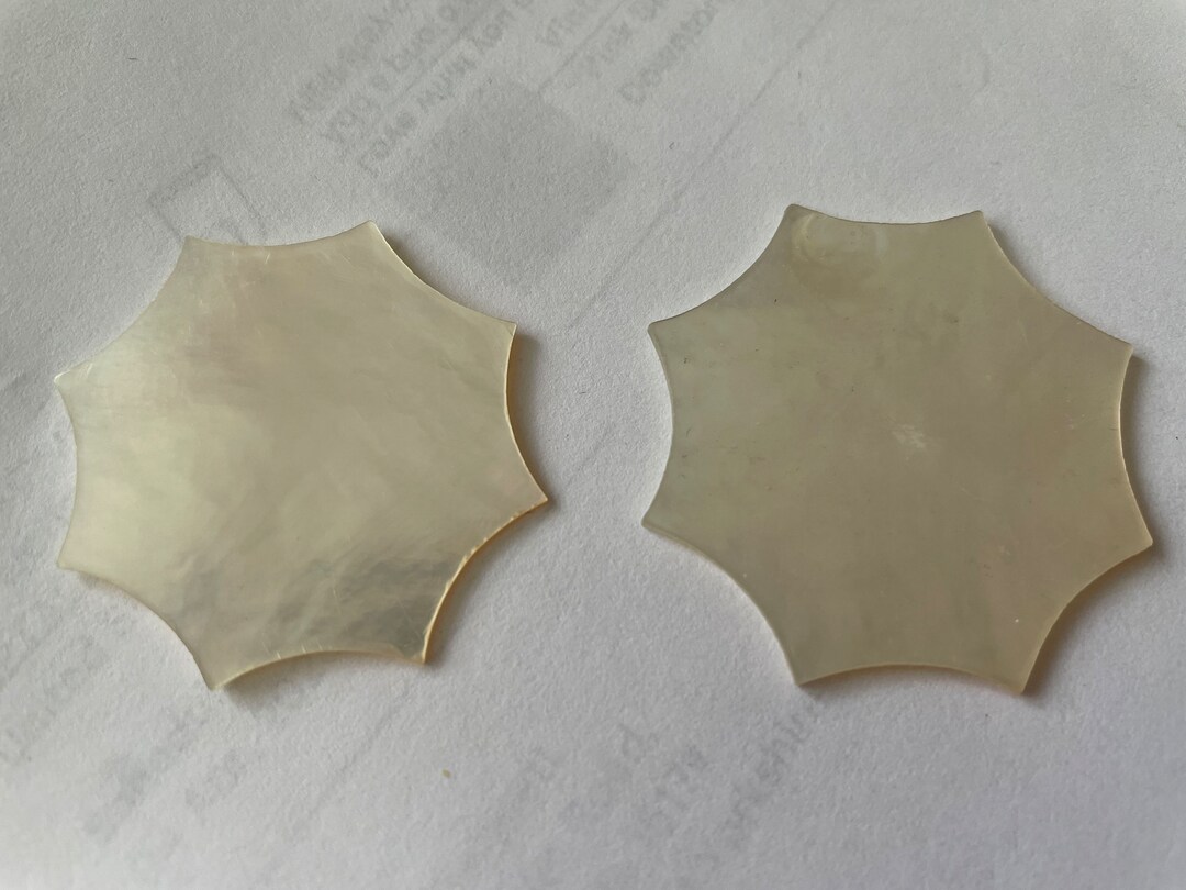 Two Vintage/antique Hand Carved Mother of Pearl Silk/thread Winder ...