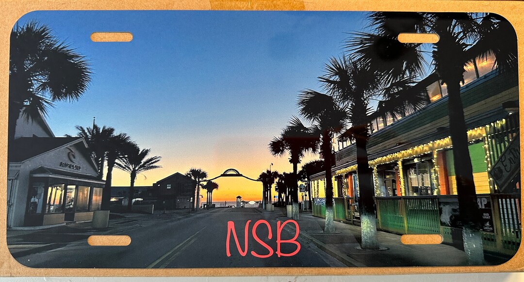 NSB (new Smyrna Beach, FL) Images License Plate. Holiday Sunrise - Etsy