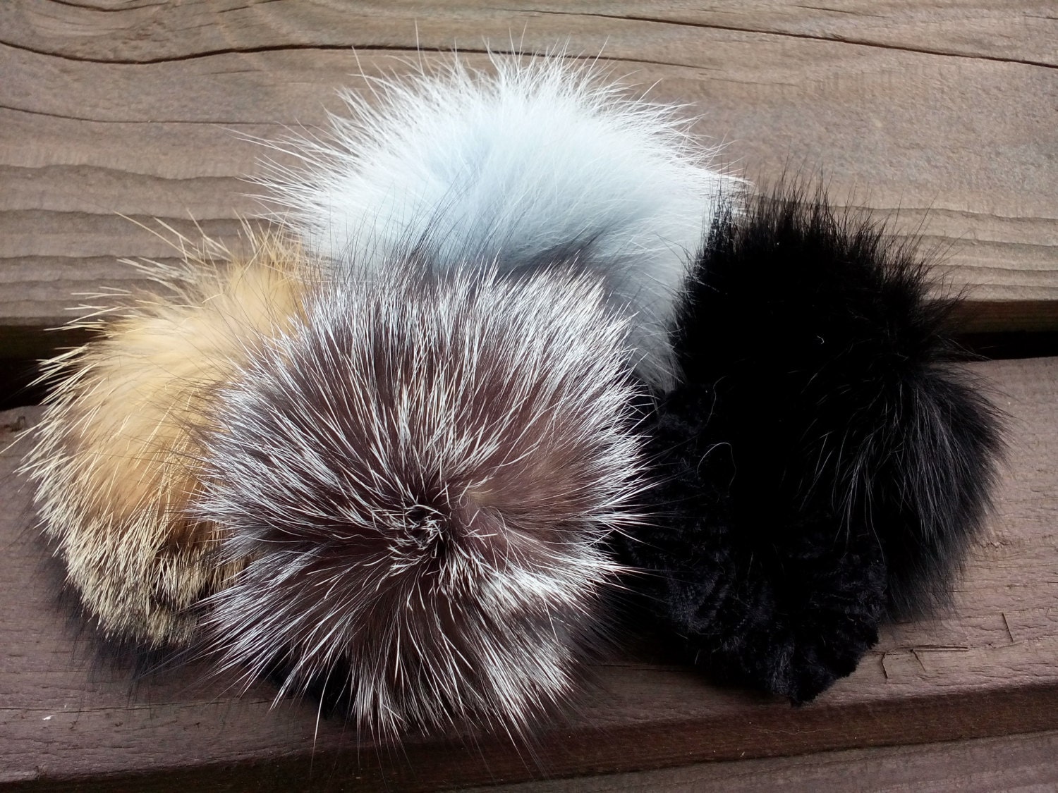 Fox Real Fur Scrunchy With One Big Pom. - Etsy