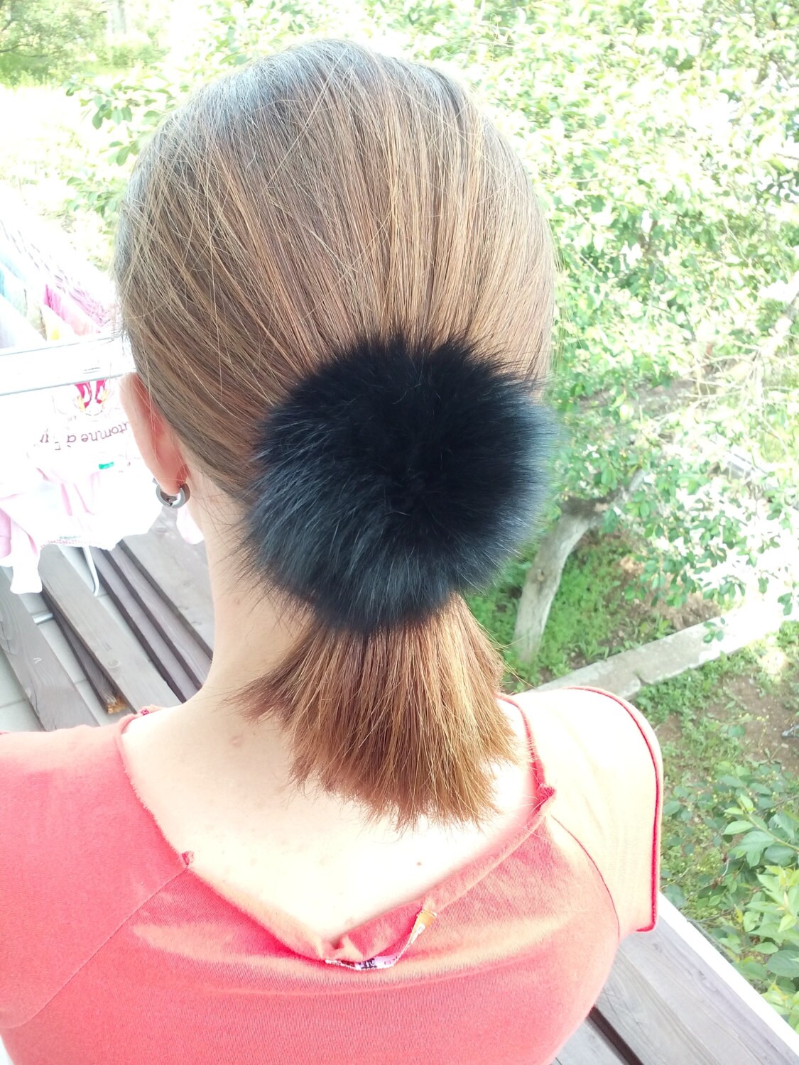 Fox Real Fur Scrunchy With One Big Pom. - Etsy