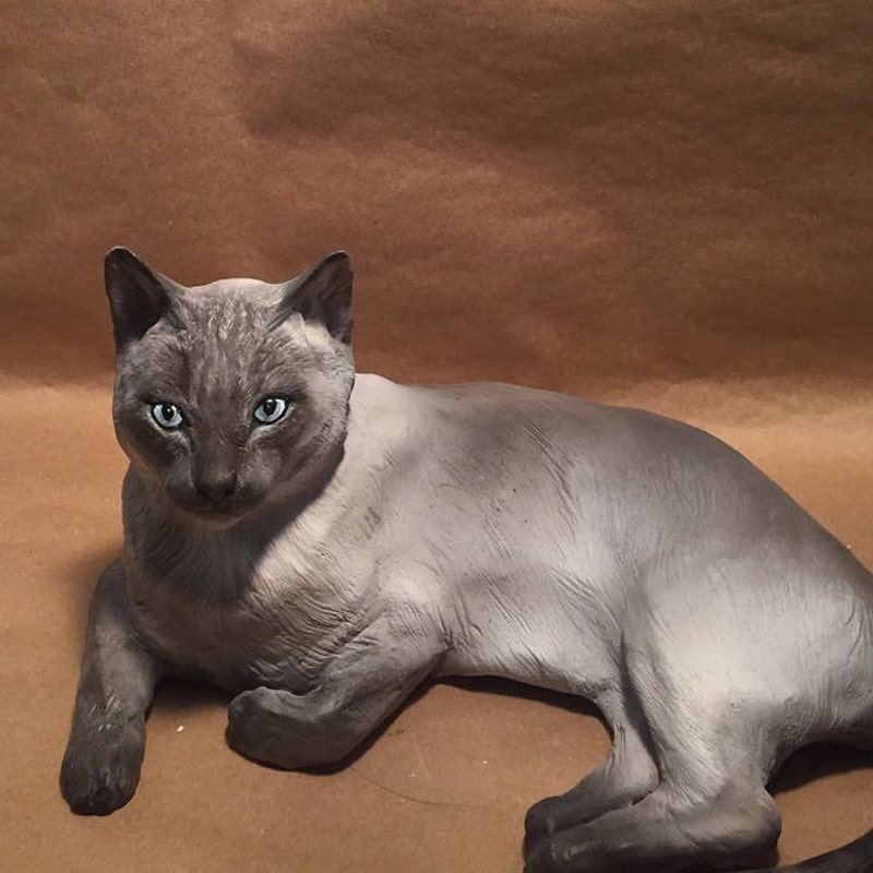 Siamese Cat Statue - Etsy