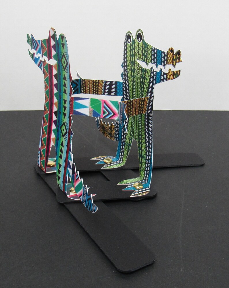 Crocodile Smile Hand Cut Moving Paper Toy - Etsy