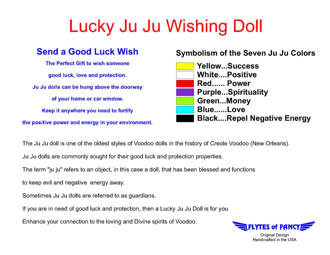 Lucky Juju Good Luck Voodoo Doll Halloween Ornament Gift - Etsy